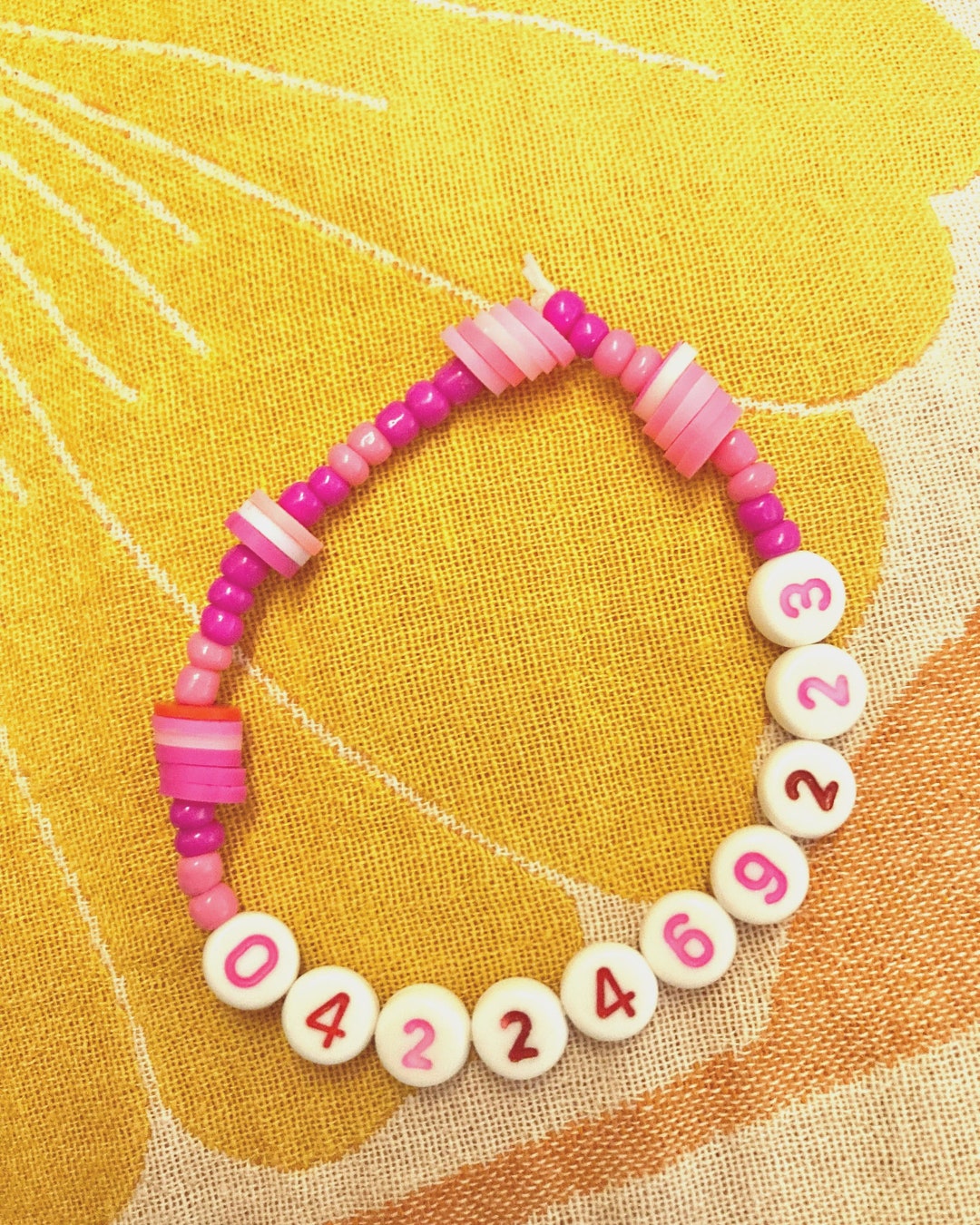 Bracelet, Number Bracelet, Phone Number Bracelet, Kids Gift - Etsy