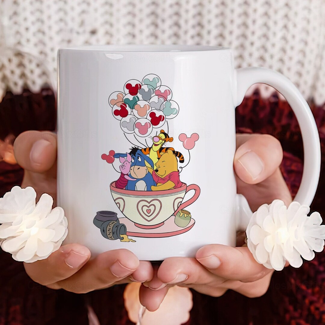 Winnie the Pooh Balloon Mug Pooh Bear Mug Cute Eeyore Mug - Etsy