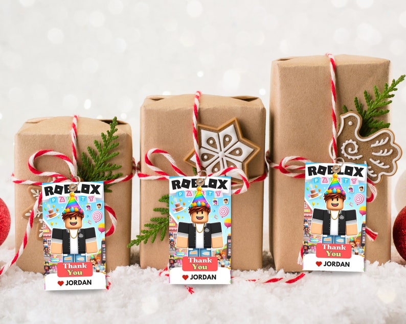 Roblox Birthday Tag Printable Roblox Thank You Tag Template Printed ...
