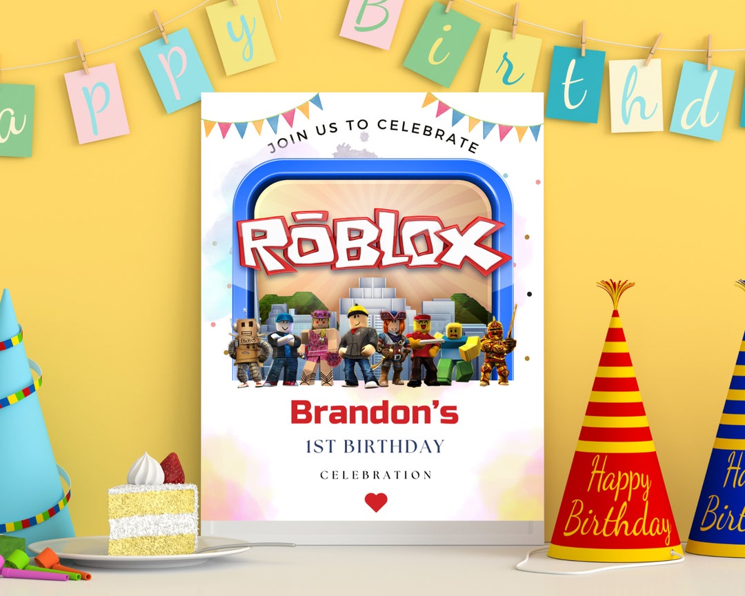 Roblox Themed Welcome Greeting Card Handcrafted, Unique Party ...