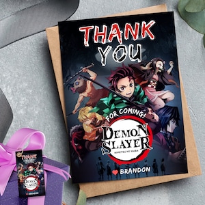 Demon Slayer Gift Tags Anime Themed Present Labels for Manga Fans Demon ...