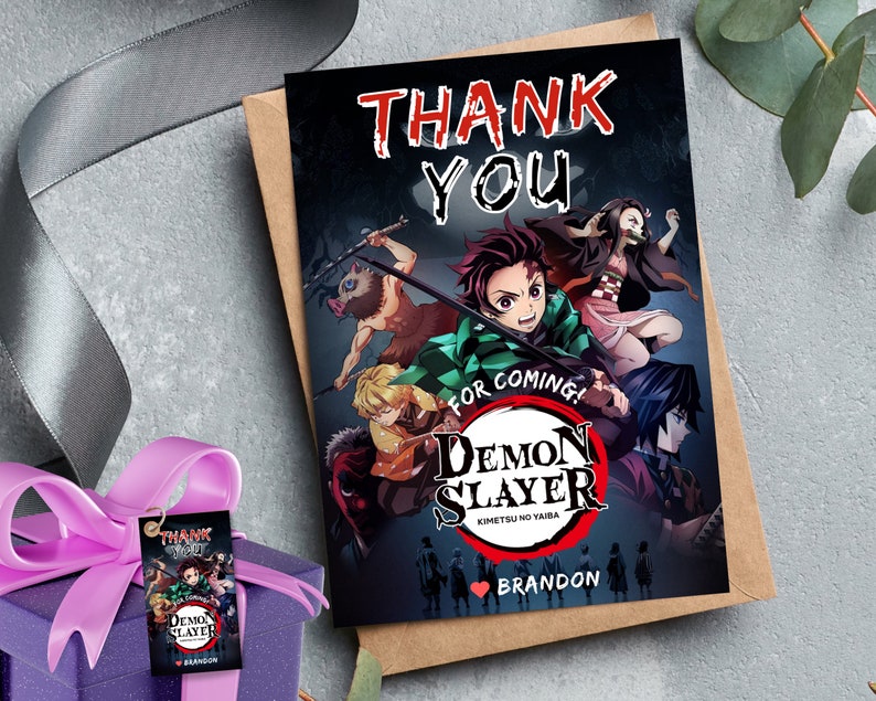 Demon Slayer Gift Tags Anime Themed Present Labels for Manga Fans Demon ...