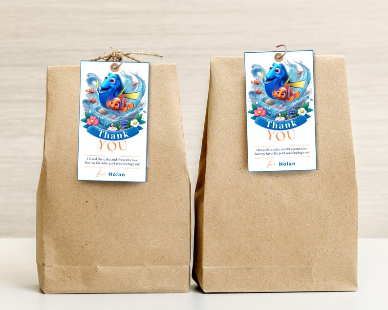 Finding Nemo Thank You Card Underwater Theme Thank You Card Finding ...