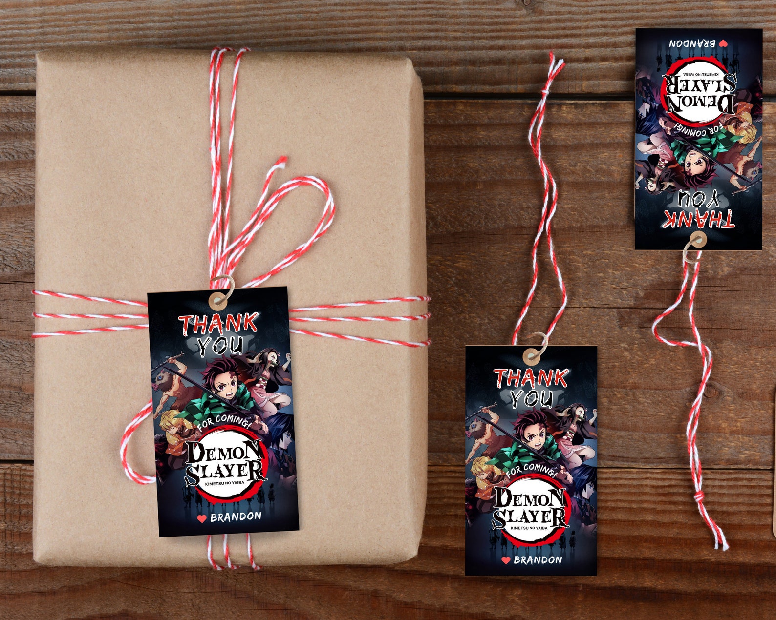 Demon Slayer Gift Tags Anime Themed Present Labels for Manga Fans Demon ...