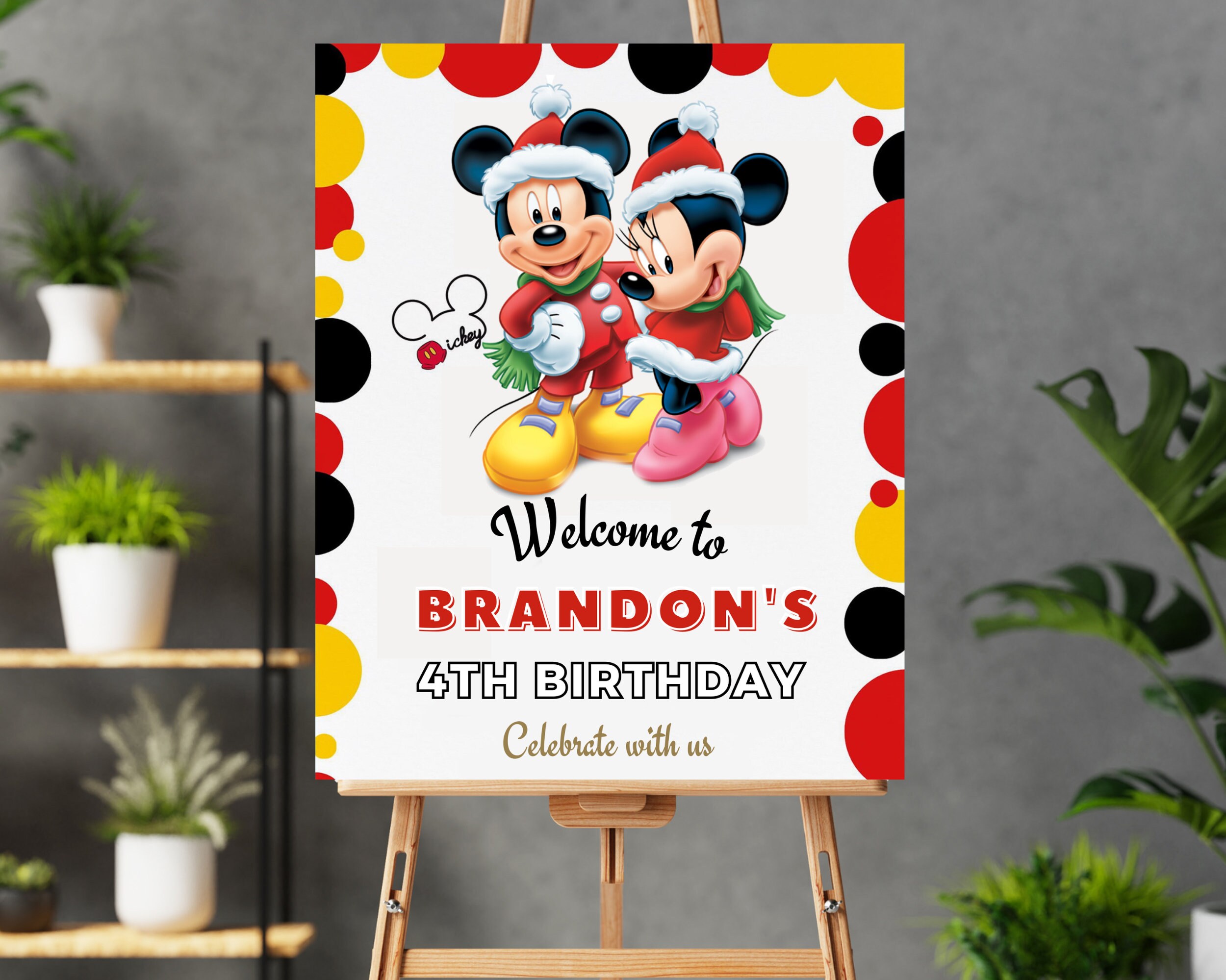 Twins Mickey Thank You Party Cards Mickey Mouse Thank You Party Card ...