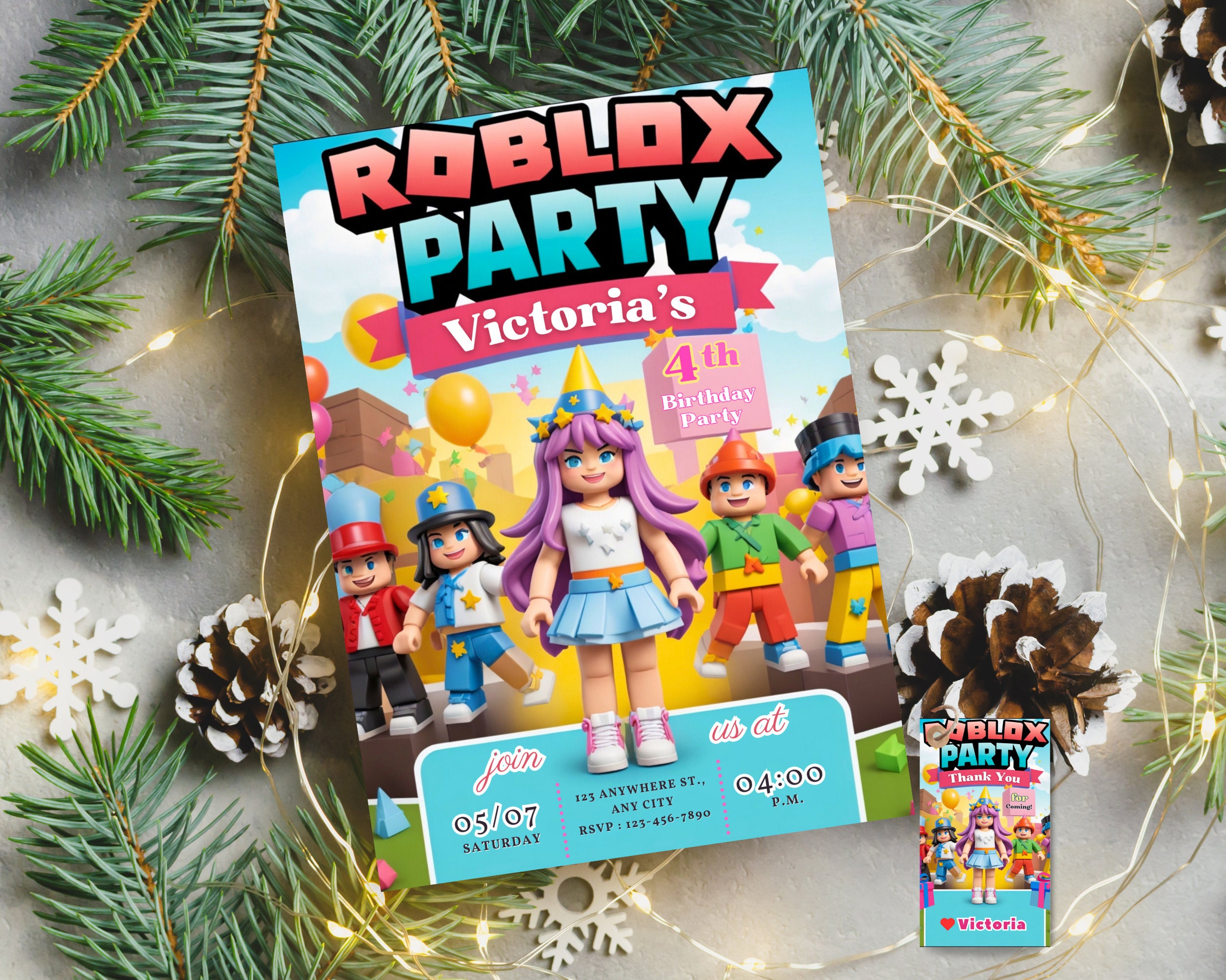 Roblox Party Sign for Girls Roblox Welcome Sign for Girls Colorful ...