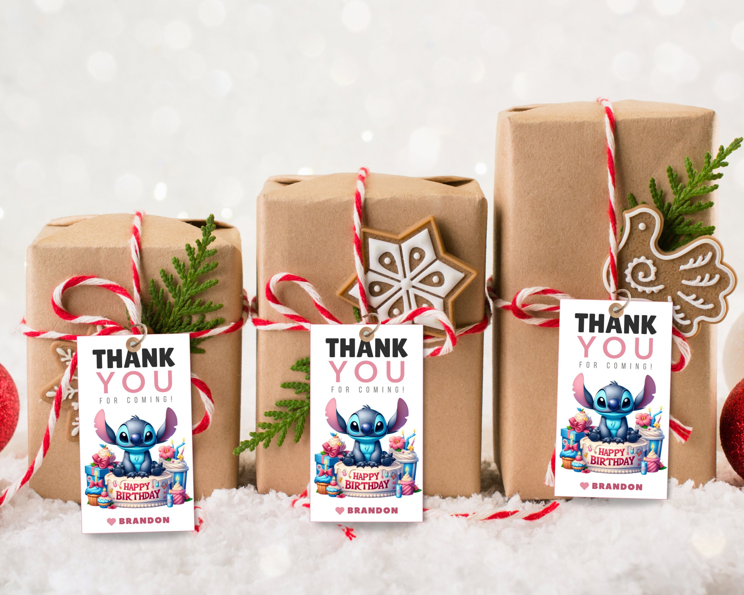 Lilo & Stitch Birthday Gift Card Stitch Tags for Kids Party Stitch ...