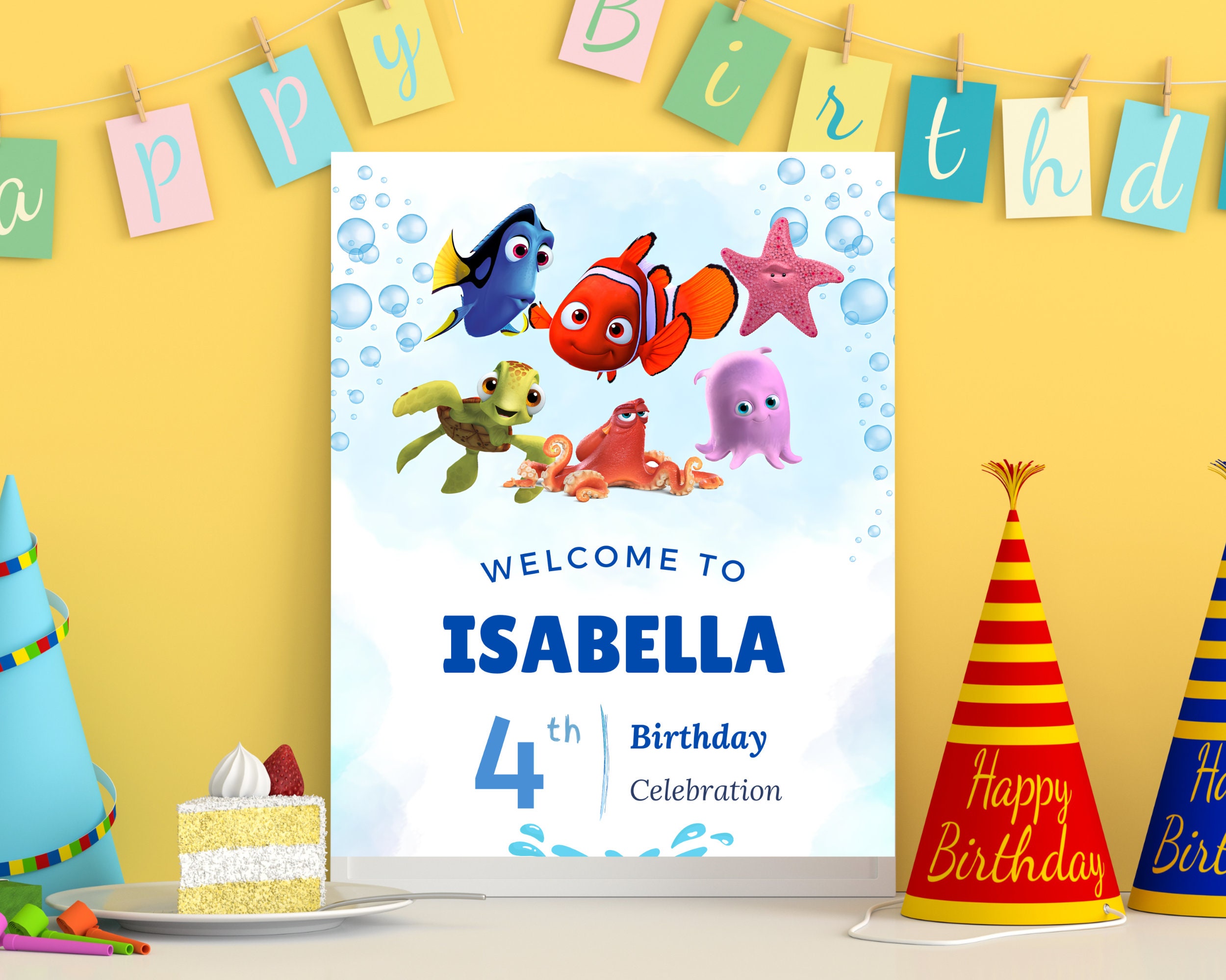 Printable Nemo Birthday Invitation Dory Invite Under The Sea Party