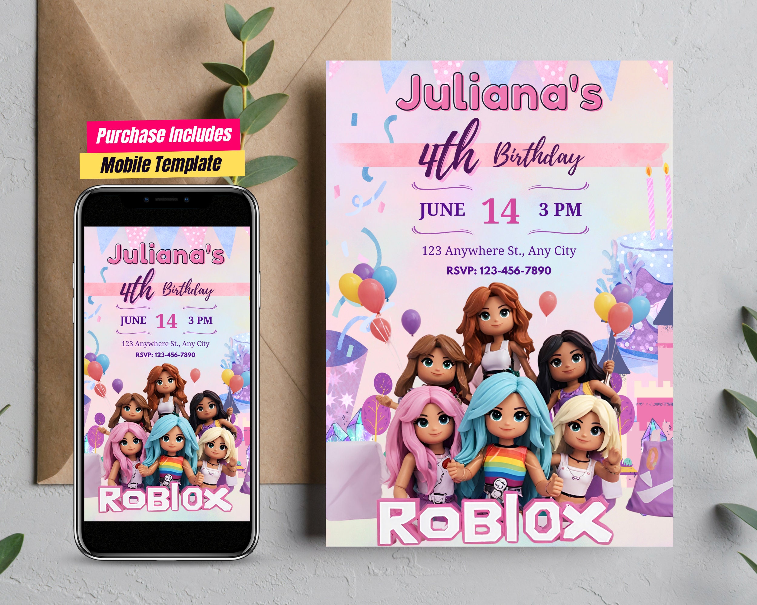 Roblox Party Sign for Girls Roblox Welcome Sign for Girls Colorful ...