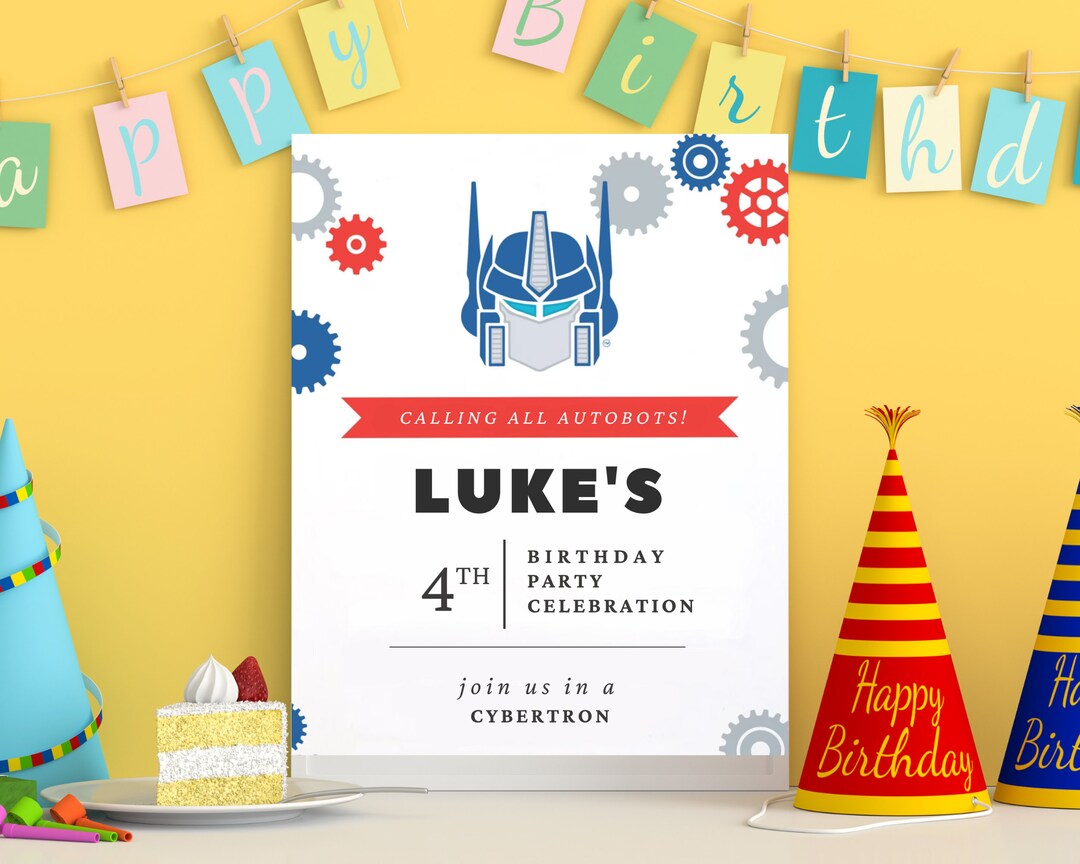 Transformers Welcome Sign Optimus Prime Welcome Card Autobot Entrance ...