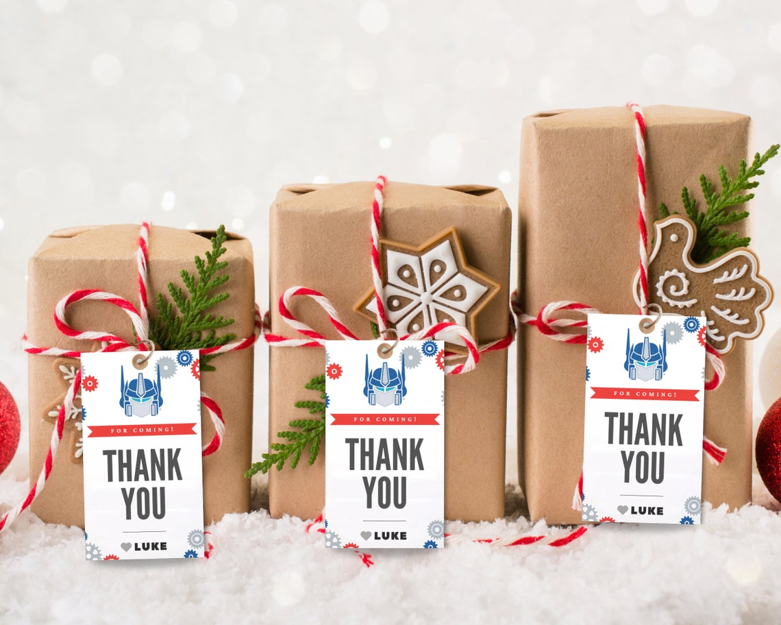 Transformers Inspired Gift Tags Customizable Autobot Decepticon Labels ...