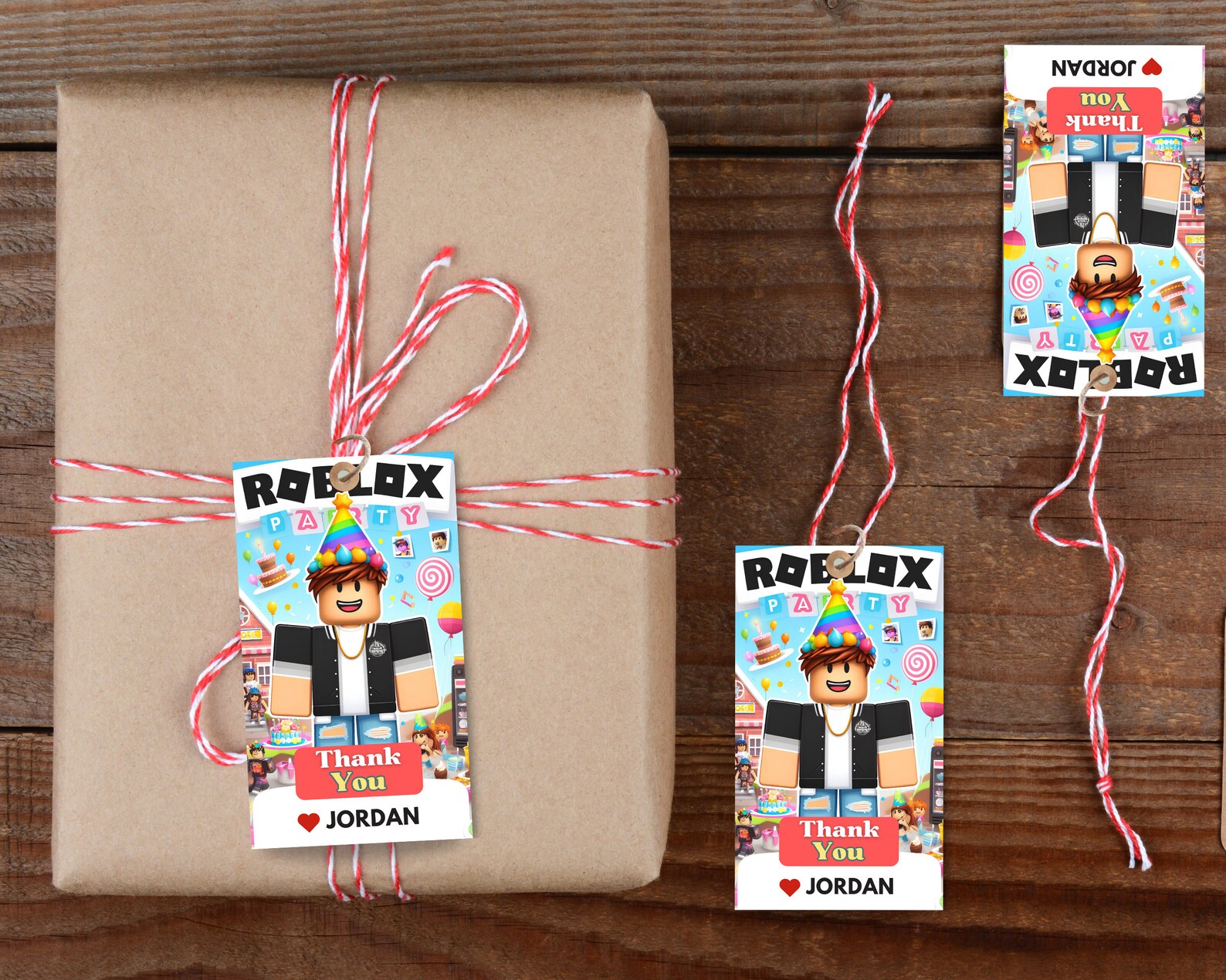 Roblox Birthday Tag Printable Roblox Thank You Tag Template Printed ...