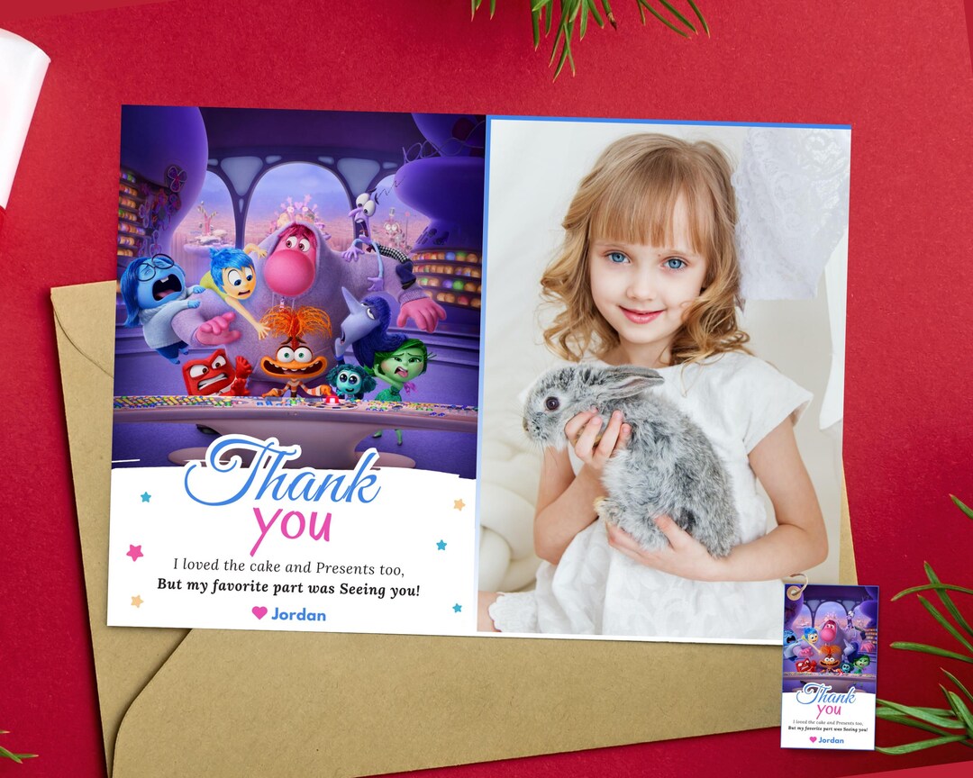 Editable Inside Out 2 Gift Card, Printable Inside Out Thank You Photo ...