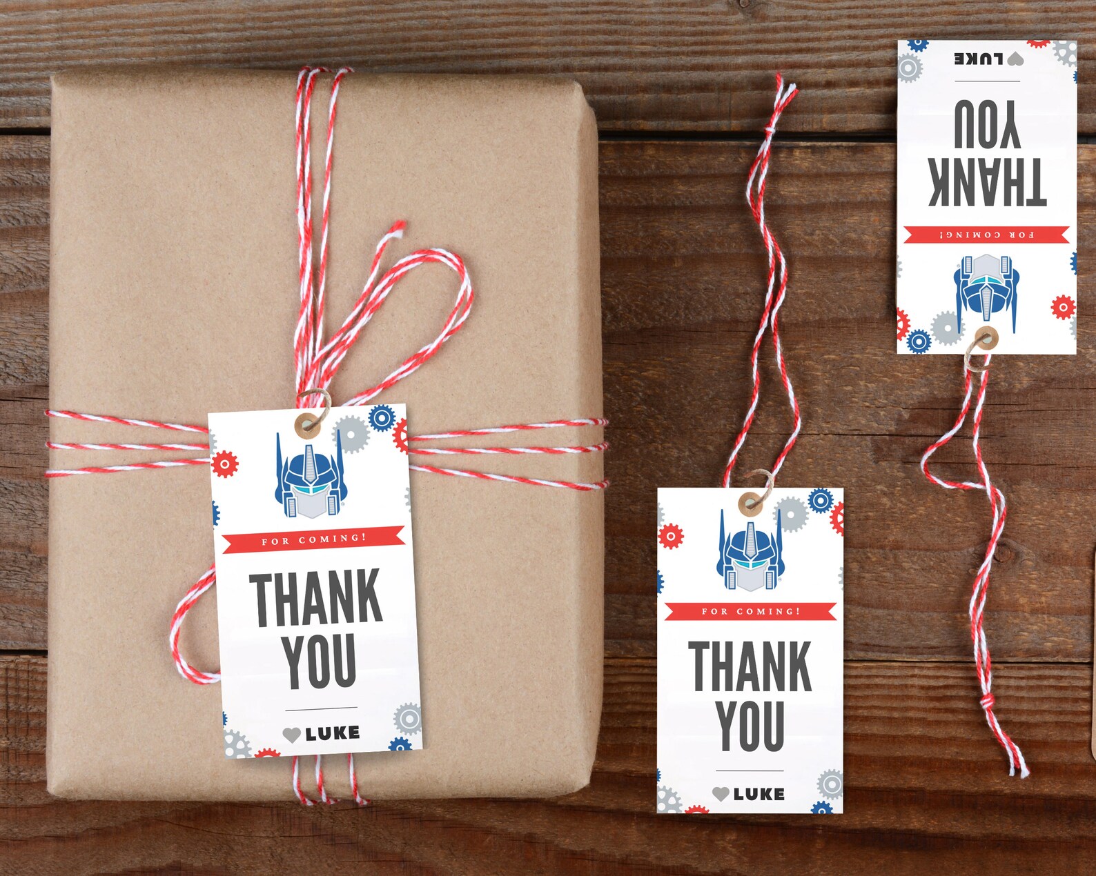 Transformers Inspired Gift Tags Customizable Autobot Decepticon Labels ...