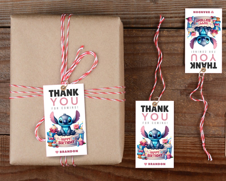 Lilo & Stitch Birthday Gift Card Stitch Tags for Kids Party Stitch ...