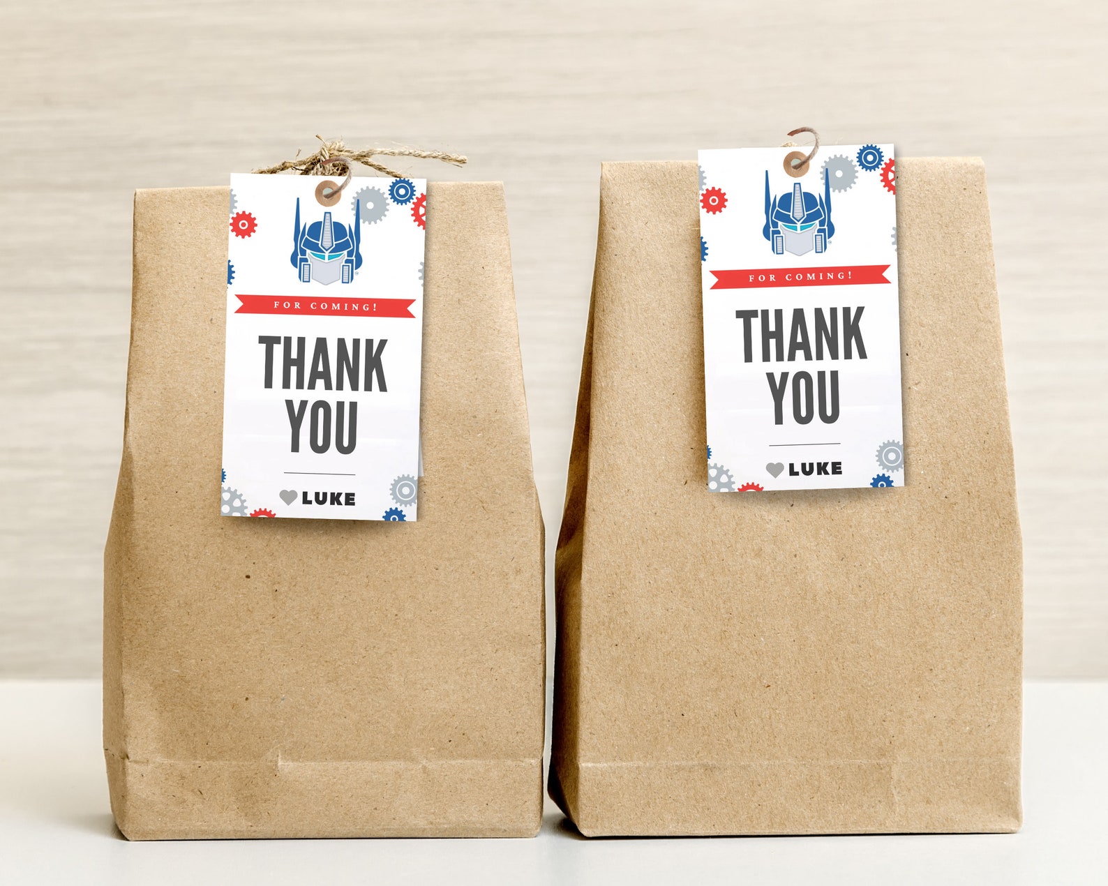 Transformers Inspired Gift Tags Customizable Autobot Decepticon Labels ...