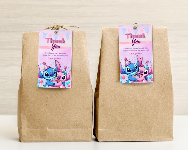 Lilo & Stitch Thank You Cards Personalised Stitch Thank You for Coming ...