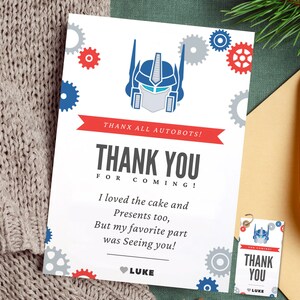 Transformers Inspired Gift Tags Customizable Autobot Decepticon Labels ...