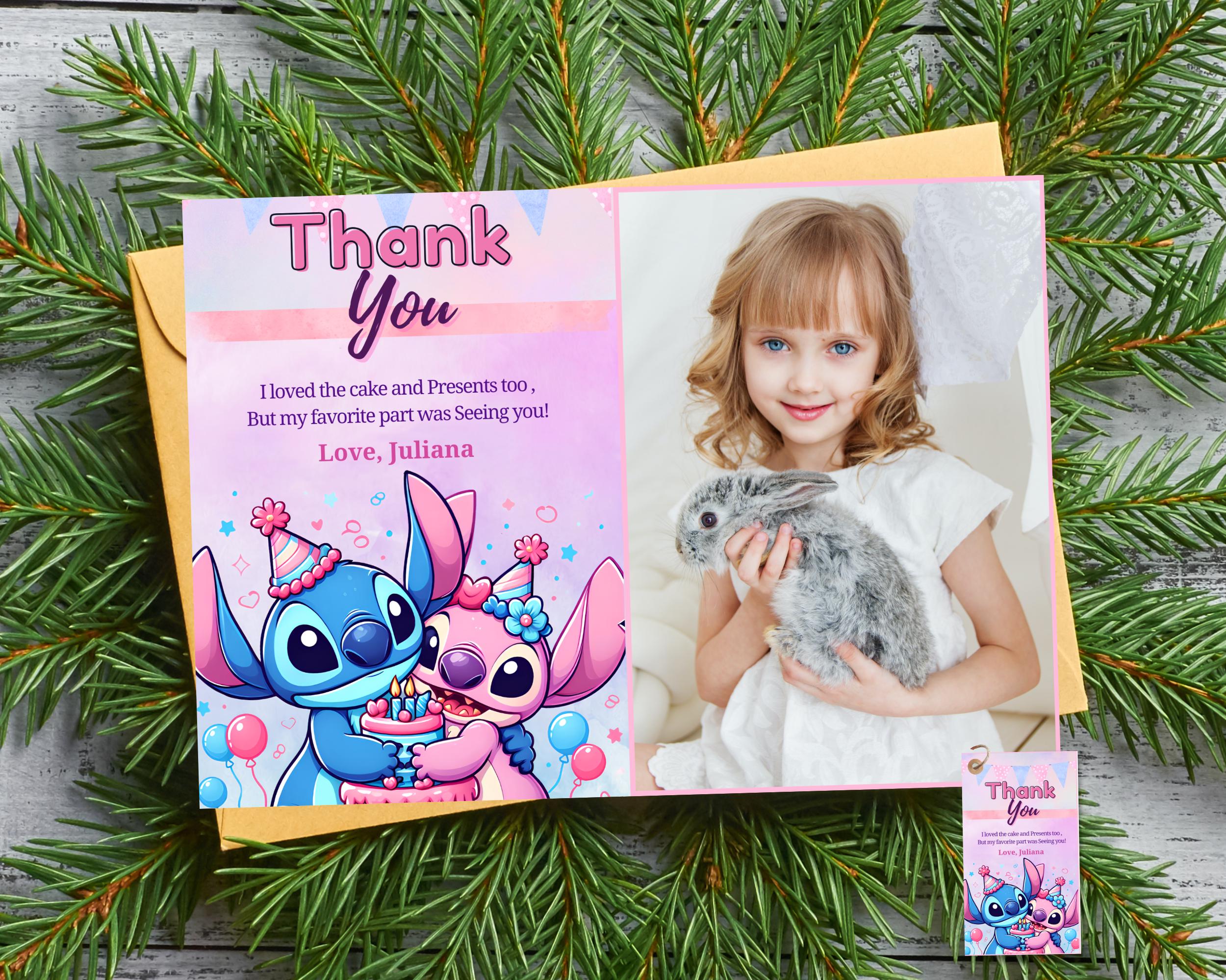 Lilo And Stitch Thank You Cards Personalised Stitch Thank You For Coming