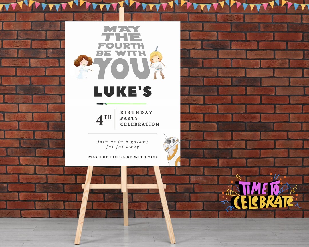Star Wars Birthday Invitation May the Fourth Be With You Star Wars ...