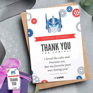 Transformers Inspired Gift Tags Customizable Autobot Decepticon Labels ...