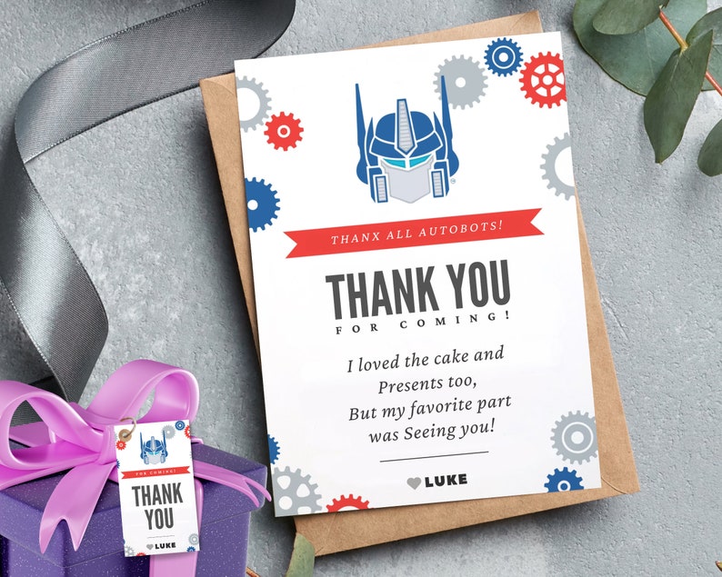 Transformers Inspired Gift Tags Customizable Autobot Decepticon Labels ...