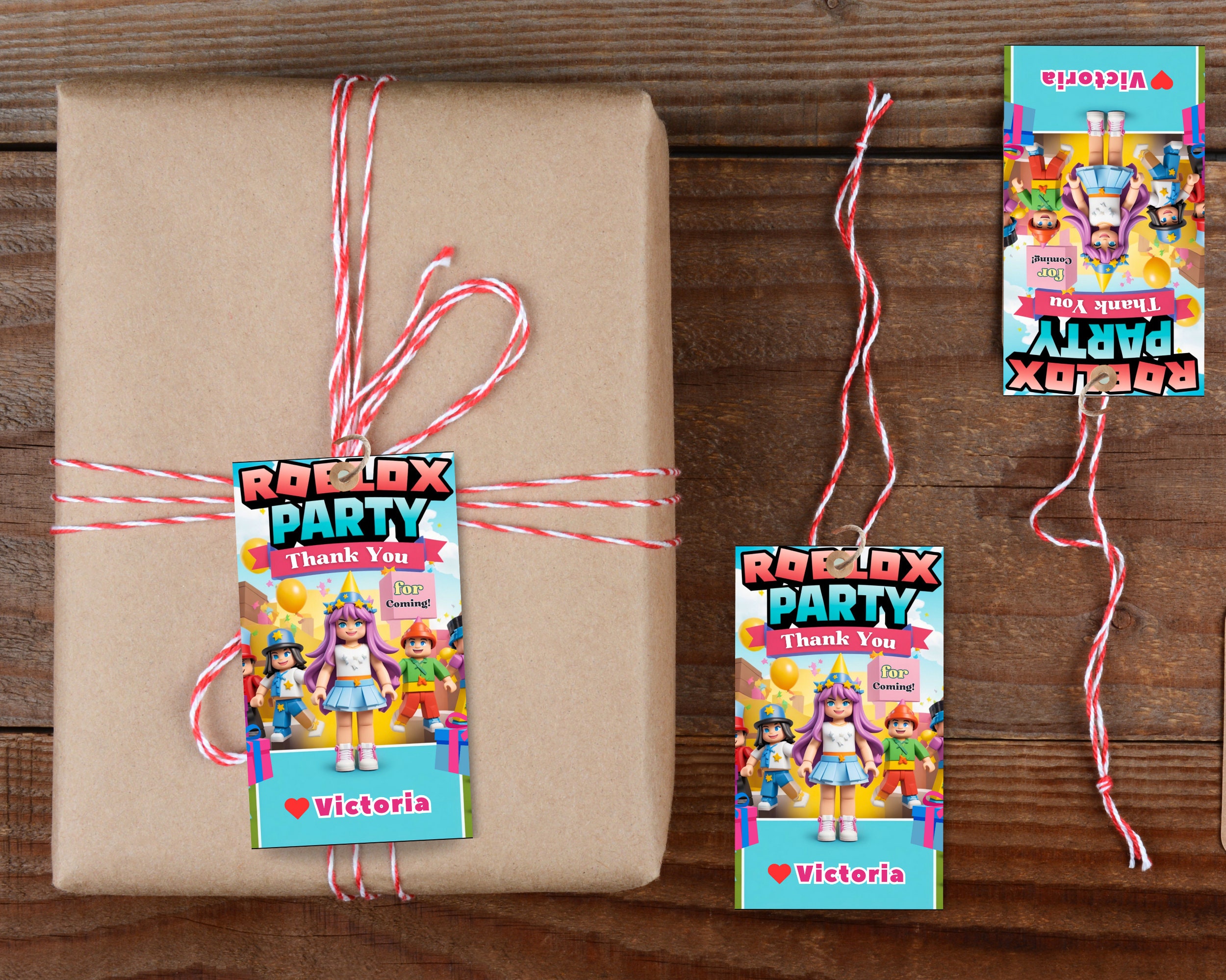 Custom Roblox Themed Gift Tags for Girls Printable Girl's Roblox Thank ...