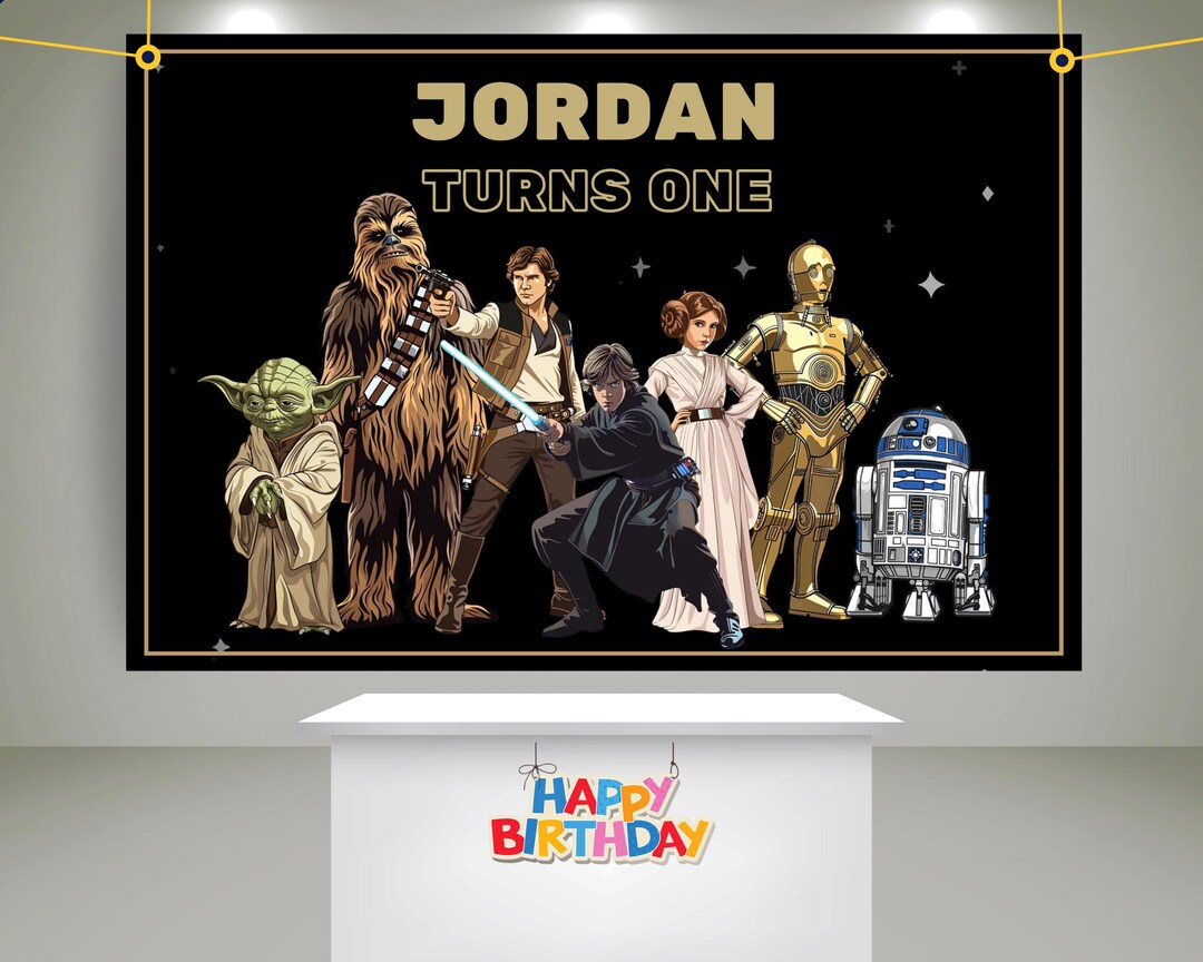 Star Wars Welcome Banner Sign Star Wars Birthday Party Banner Star Wars ...