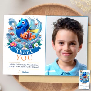 Finding Nemo Thank You Card Underwater Theme Thank You Card Finding ...
