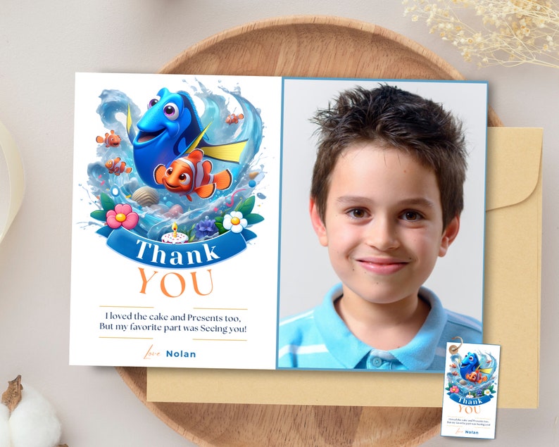 Finding Nemo Thank You Card Underwater Theme Thank You Card Finding ...