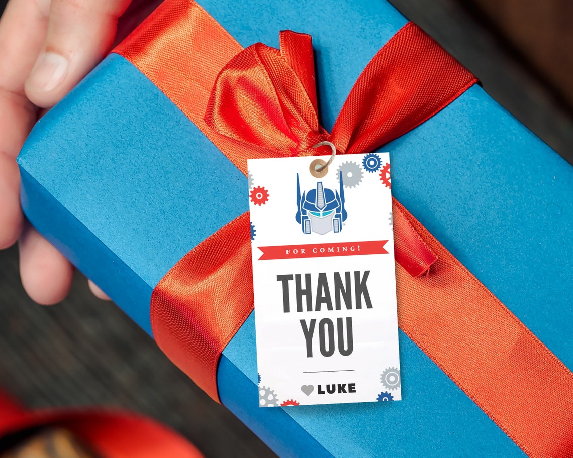 Transformers Inspired Gift Tags Customizable Autobot Decepticon Labels ...