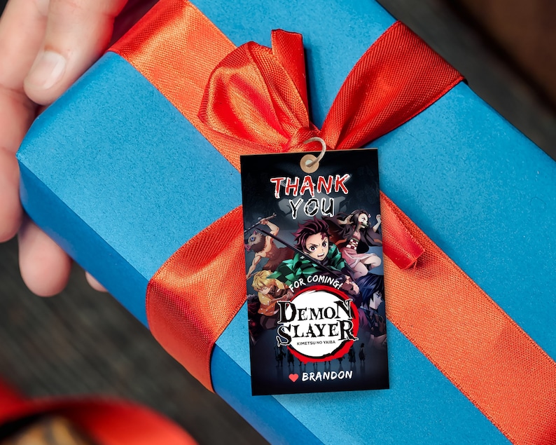 Demon Slayer Gift Tags Anime Themed Present Labels for Manga Fans Demon ...