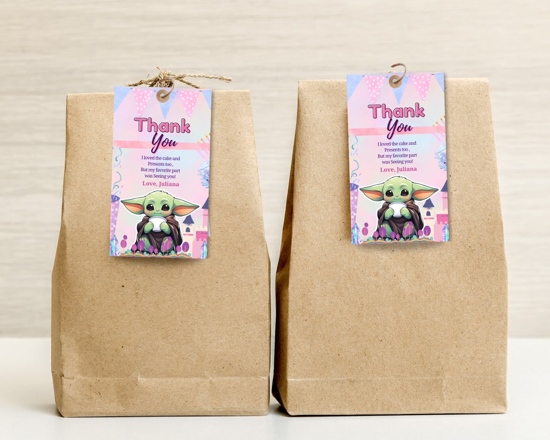 Baby Yoda Gift Tags Grogu Gift Labels Charming Mandalorian Inspired ...