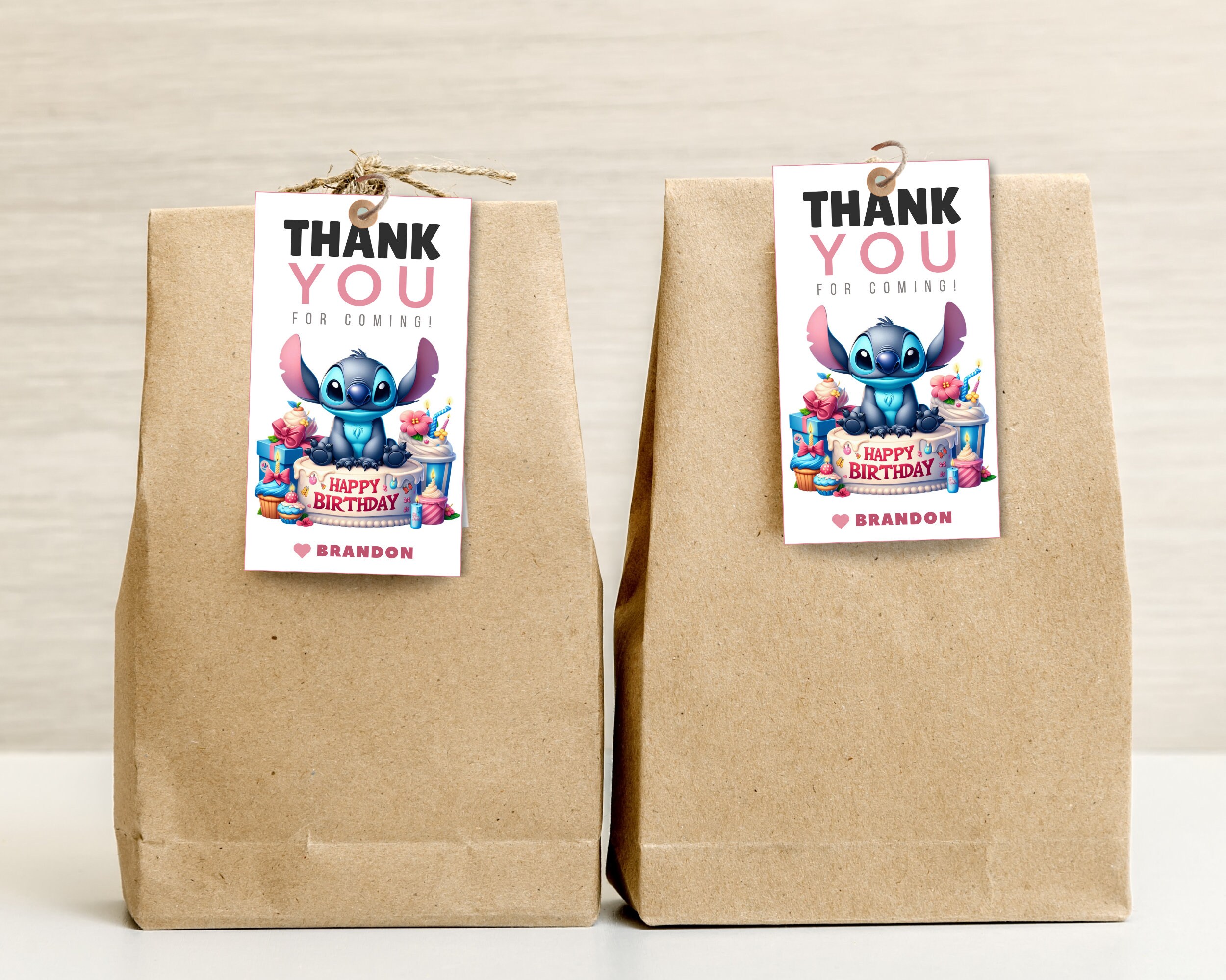 Lilo & Stitch Birthday Gift Card Stitch Tags for Kids Party Stitch ...