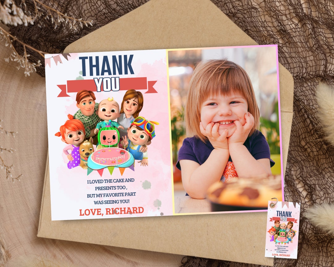 Personalized Coco Thank You Photo Digital Party Thank You Note Family ...