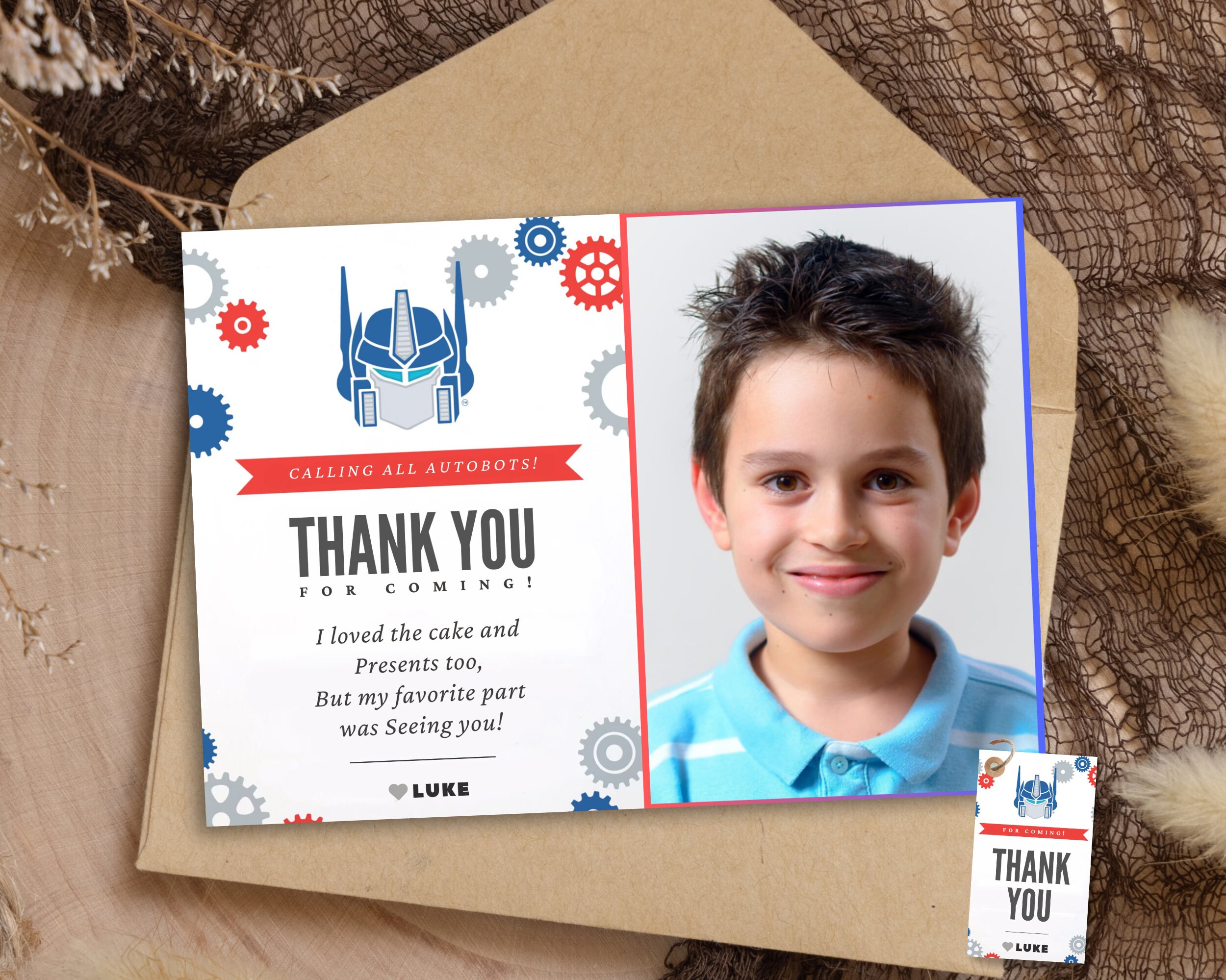 Transformers Inspired Gift Tags Customizable Autobot Decepticon Labels ...