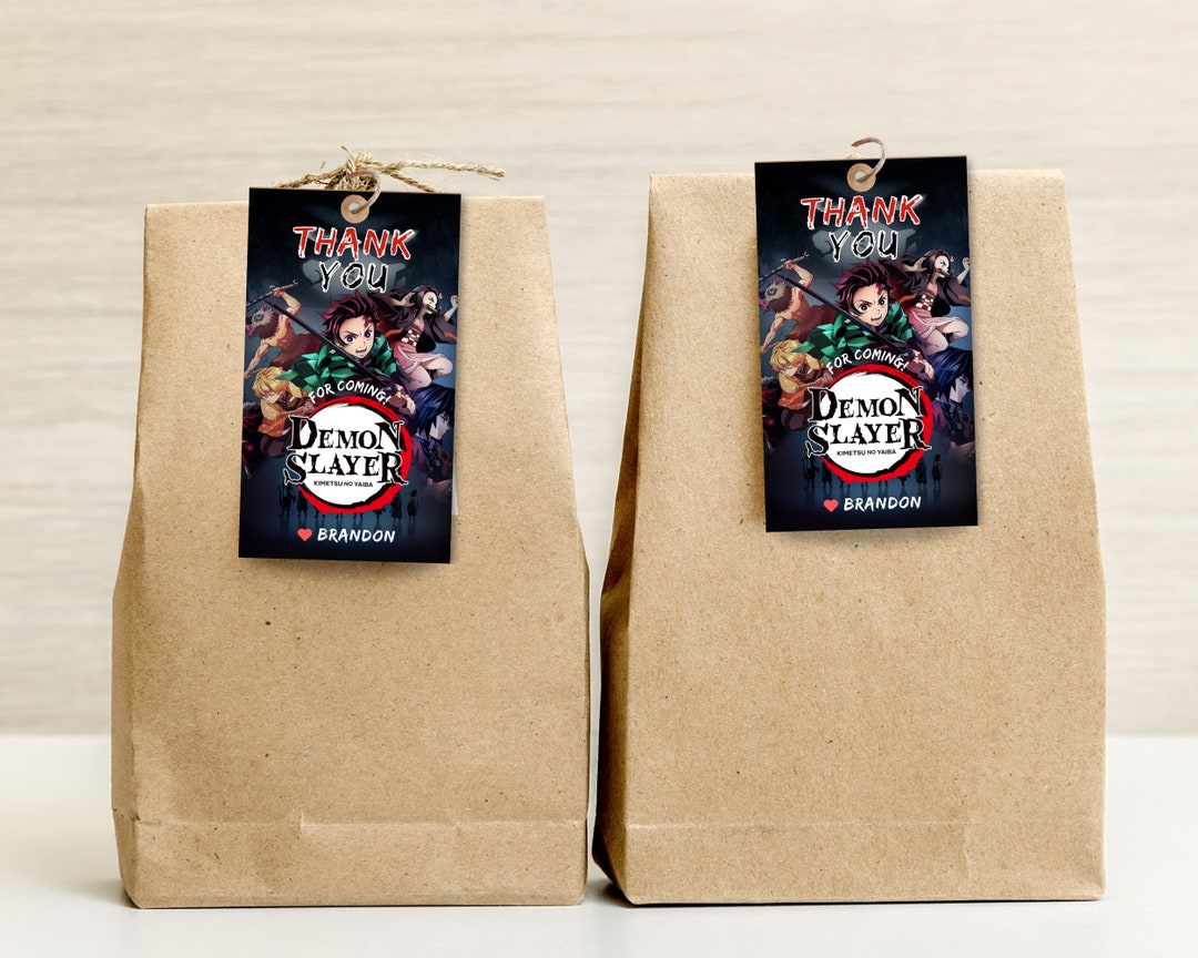 Demon Slayer Gift Tags Anime Themed Present Labels for Manga Fans Demon ...