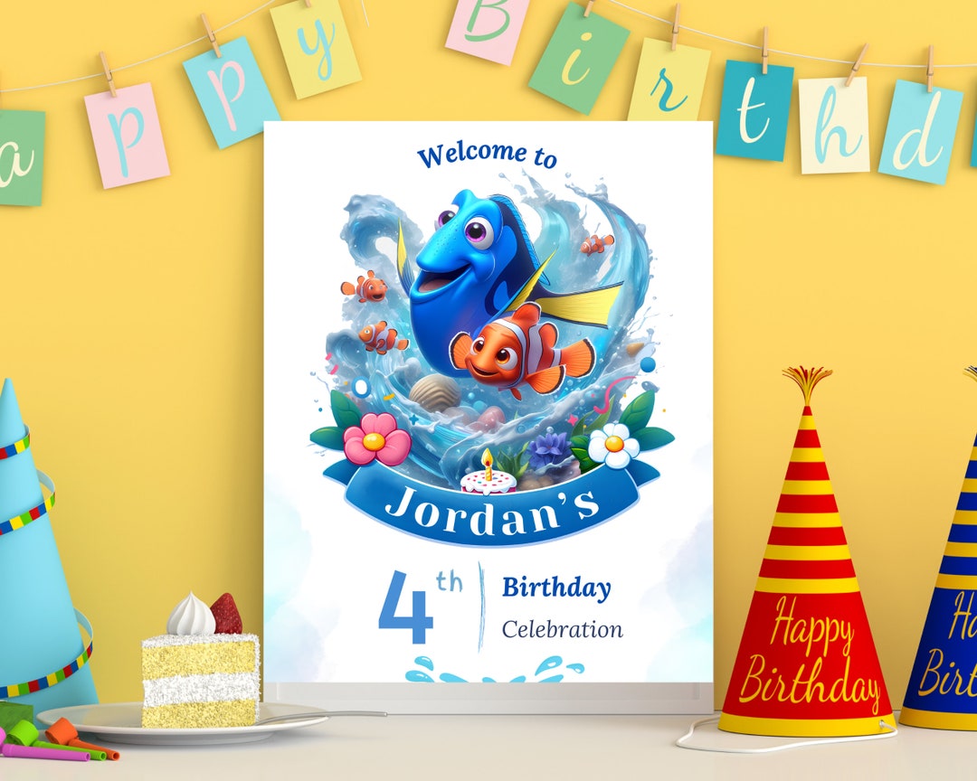Finding Nemo Welcome Card Adorable Underwater Theme Handcrafted Nemo ...