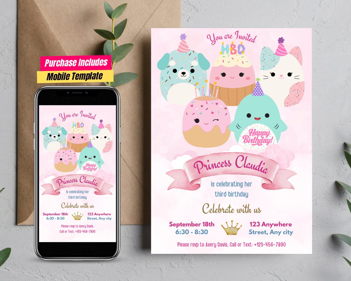 Squishmallows Thank You Bundle Squishmallow Themed Thank You Notes ...