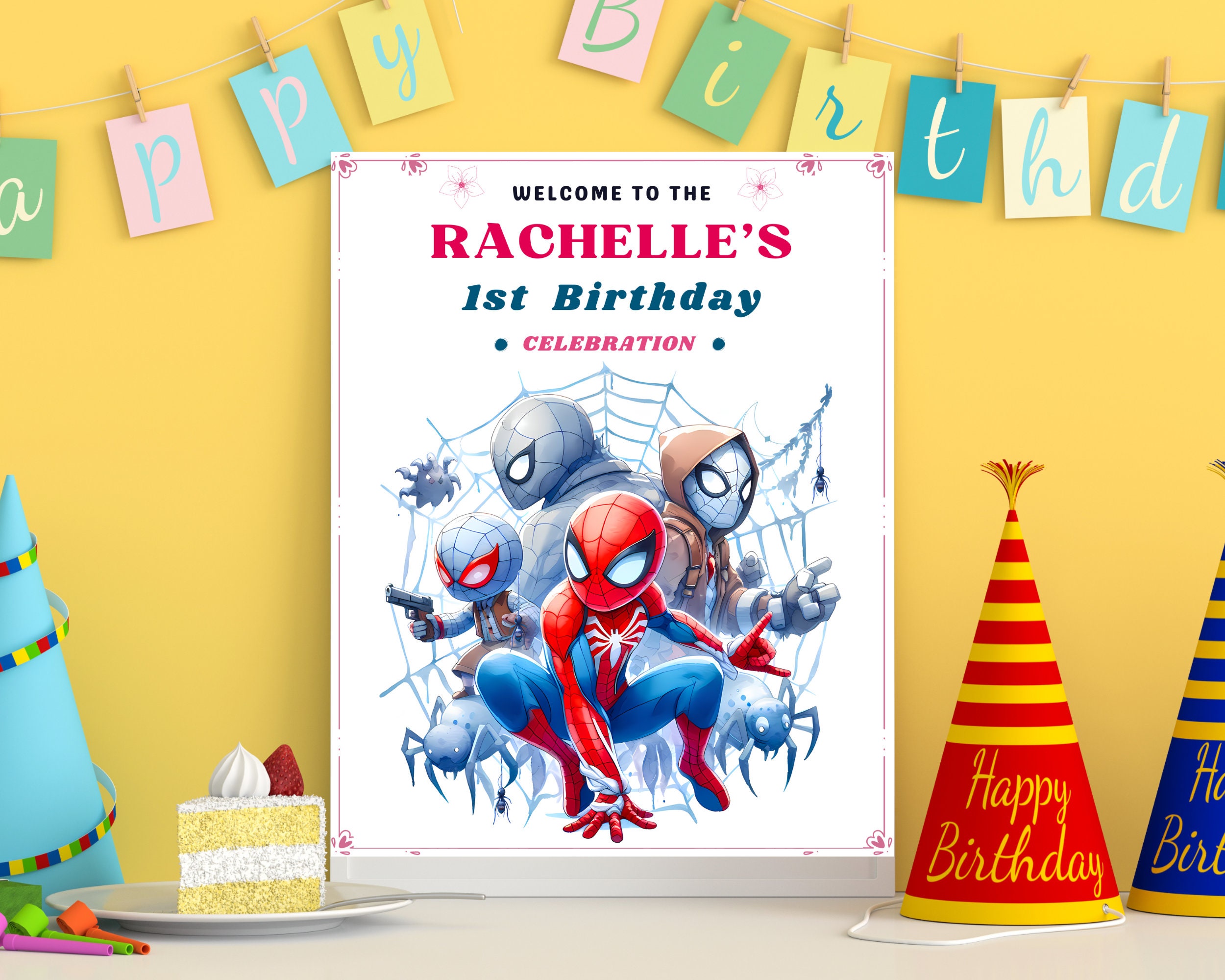 Spidey and His Amazing Friends Birthday Welcome Sign Spidey ...