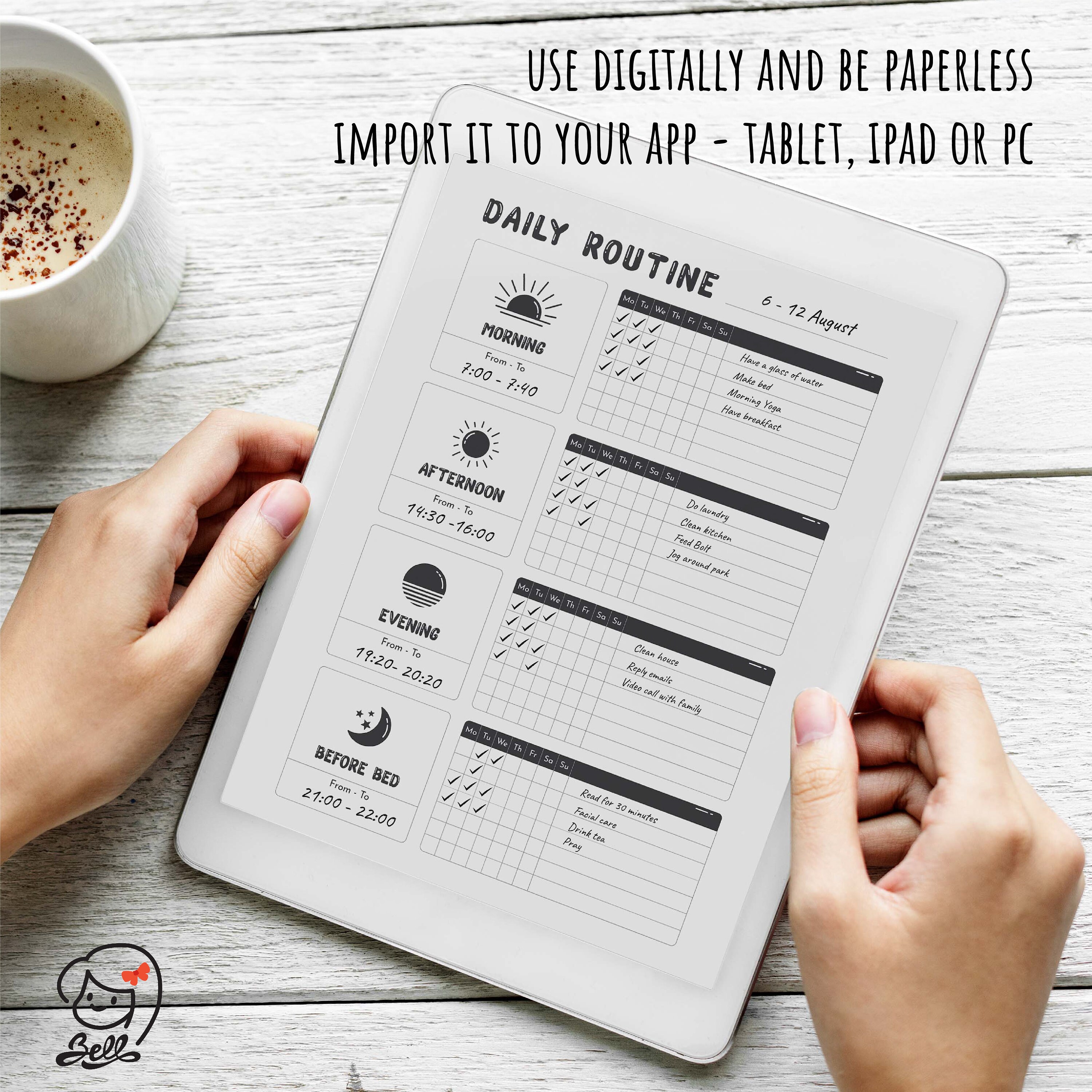Daily Routine Planner, Routine Checklist, Weekly Checklist, Printable ...