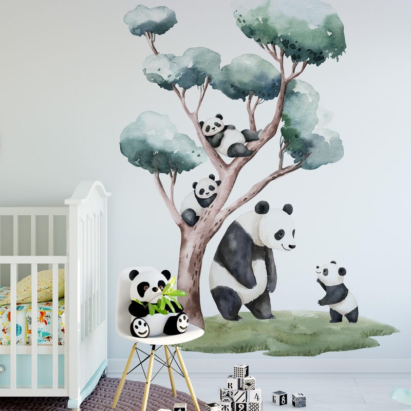 Panda Wall Decal - Etsy