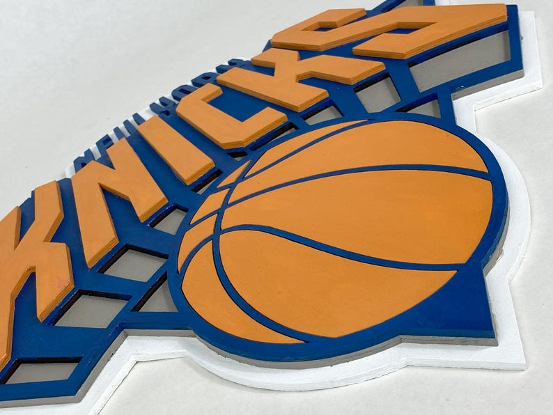 NEW YORK KNICKS Nba Logo Wooden 3D - Wall Art, Plywood Wall Decor - Etsy