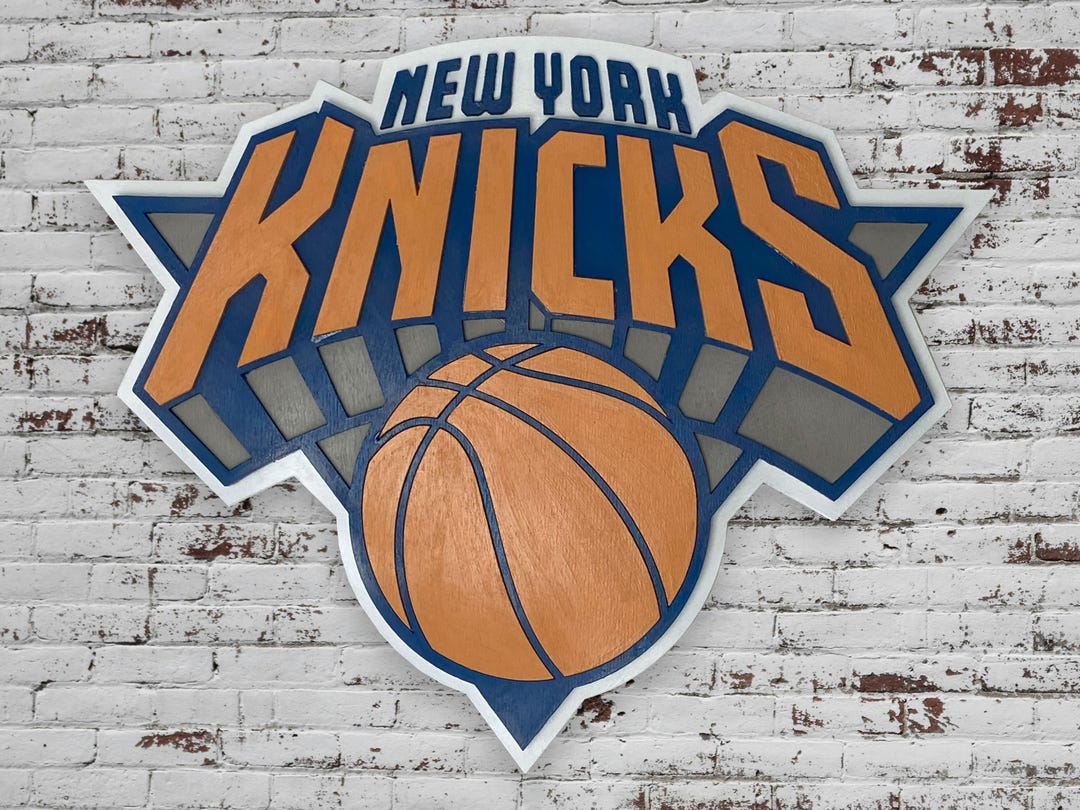 NEW YORK KNICKS Nba Logo Wooden 3D - Wall Art, Plywood Wall Decor - Etsy