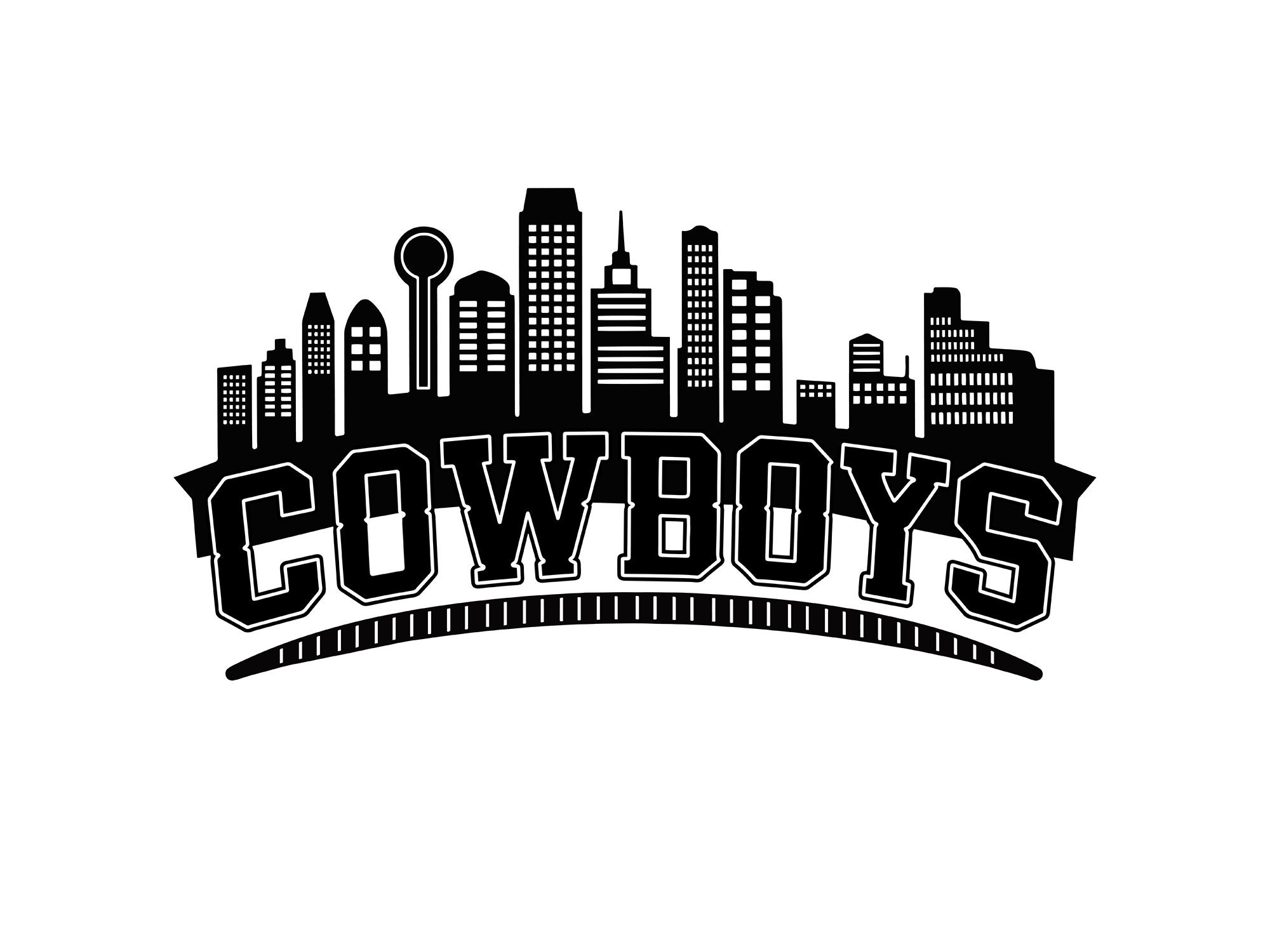 Dallas Skyline Silhouette ,digital File Only,instant Download Cutting ...