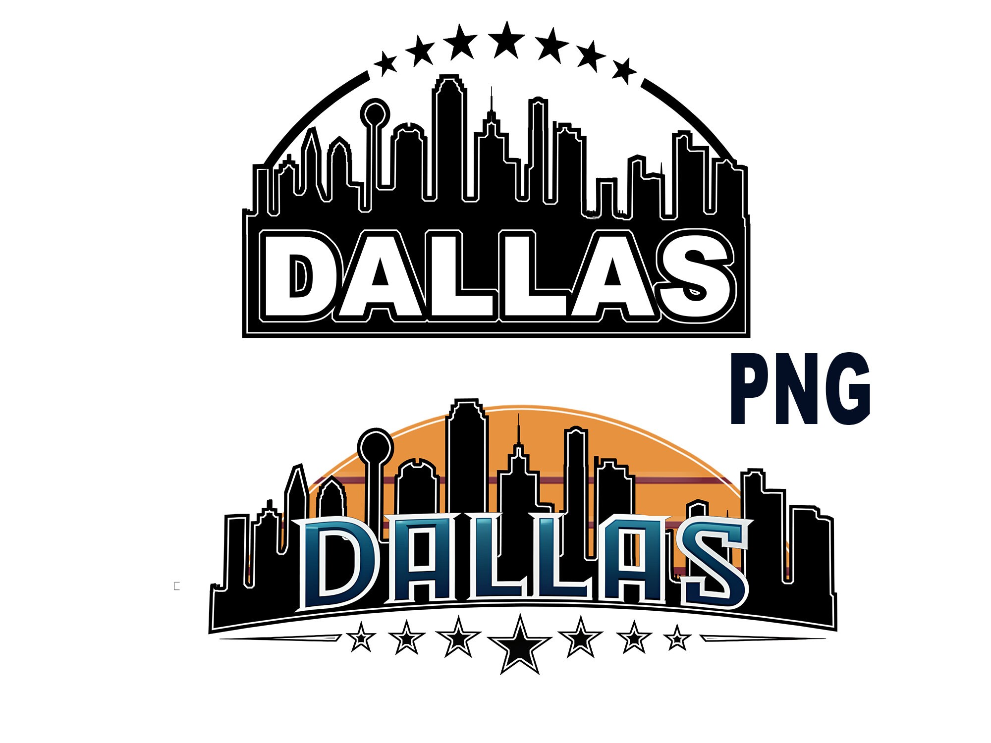Dallas Svg,dallas Skyline Silhouette ,digital File Only,instant ...