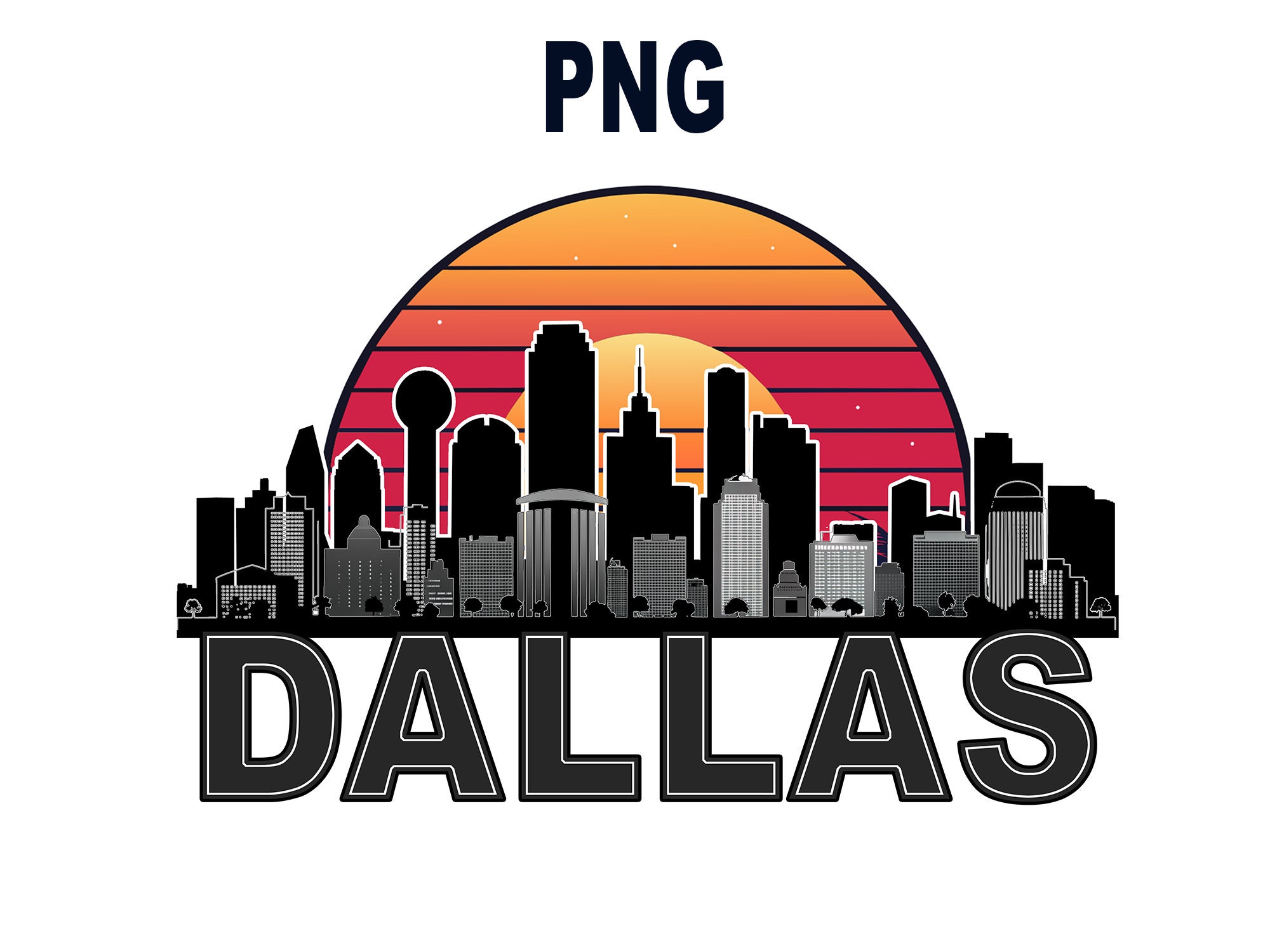 Dallas Svg,dallas Skyline Silhouette ,digital File Only,instant ...