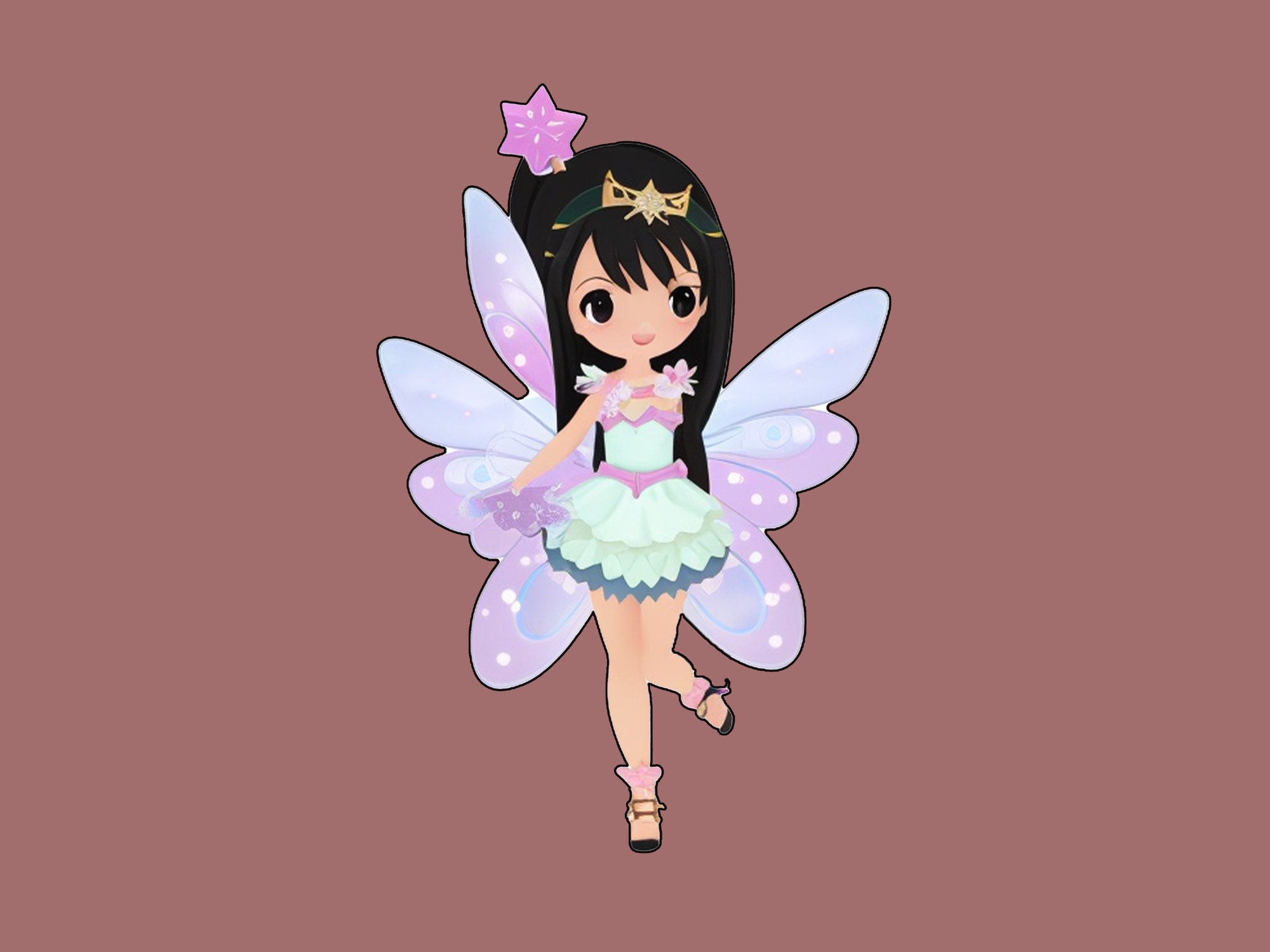 Fairy Clipart. Cute Fairy Character Graphics Angel Wings - Etsy
