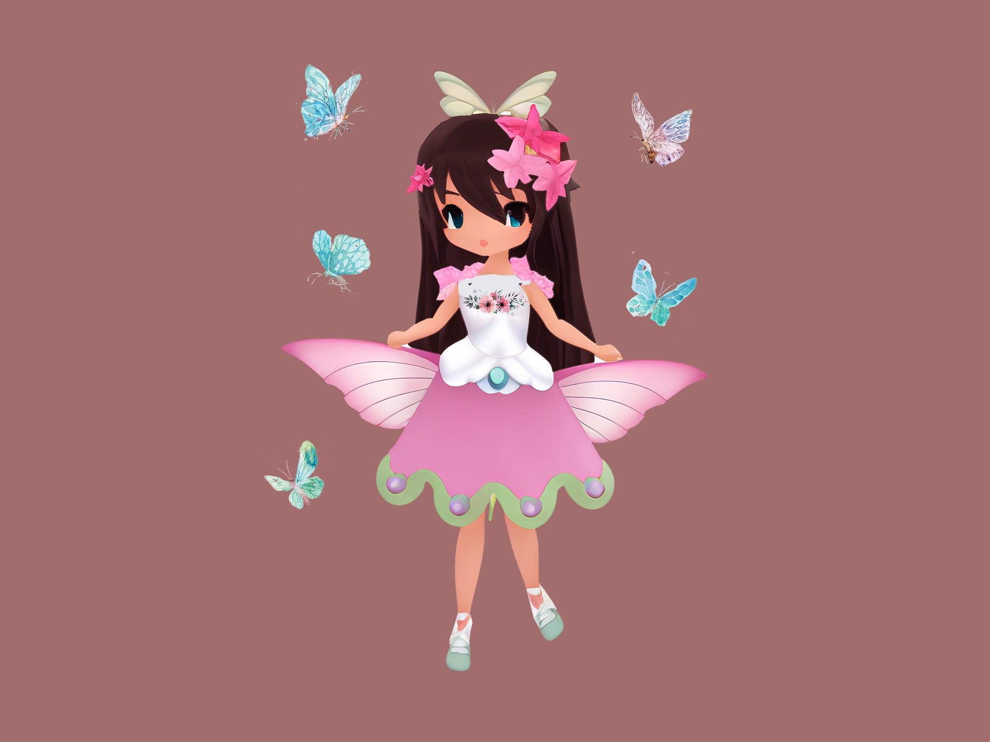 Fairy Clipart. Cute Fairy Character Graphics Angel Wings - Etsy