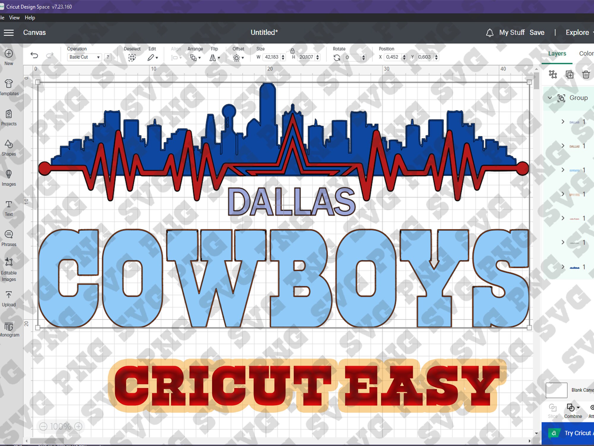 Heartbeat Graph Dallas Skyline Silhouette ,cowboys Football Svg ...